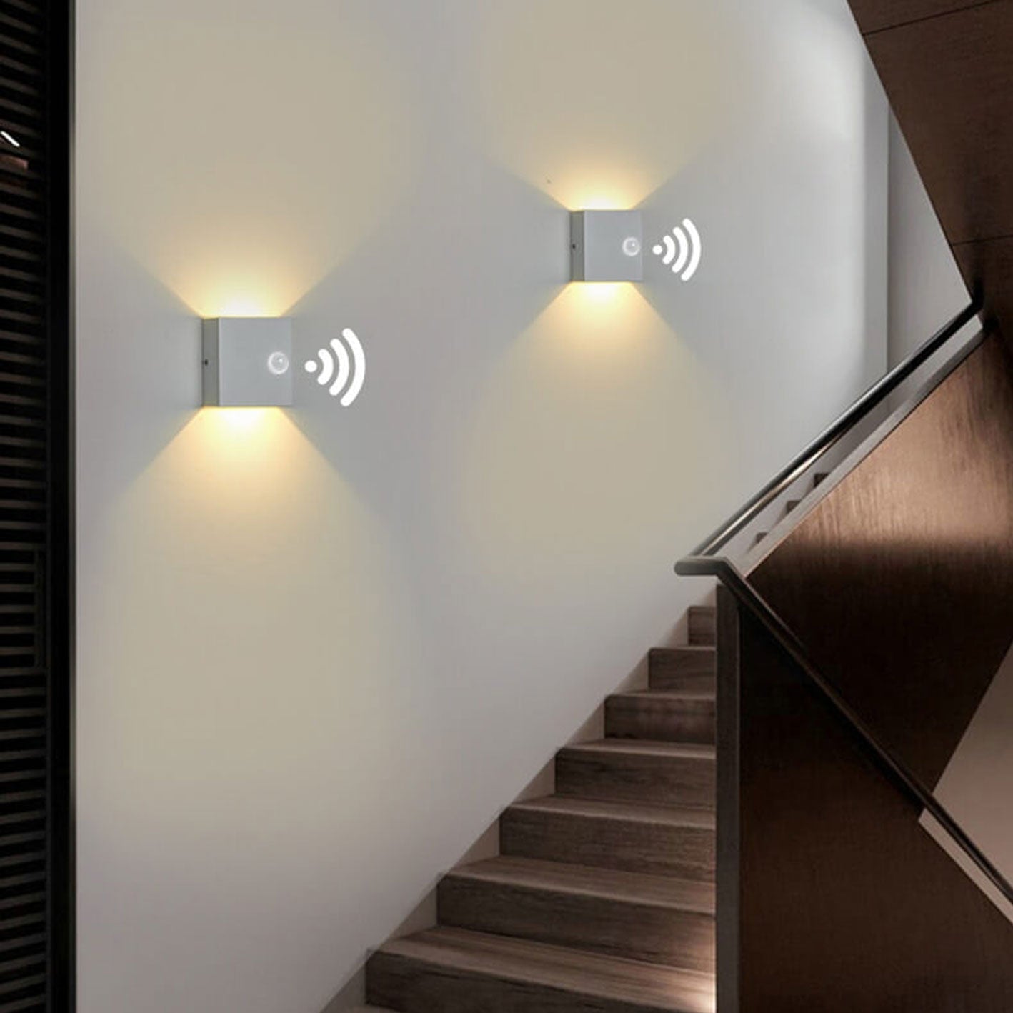 Moderne buitenlamp met bewegingssensor - LED-wandlamp voor terras en t